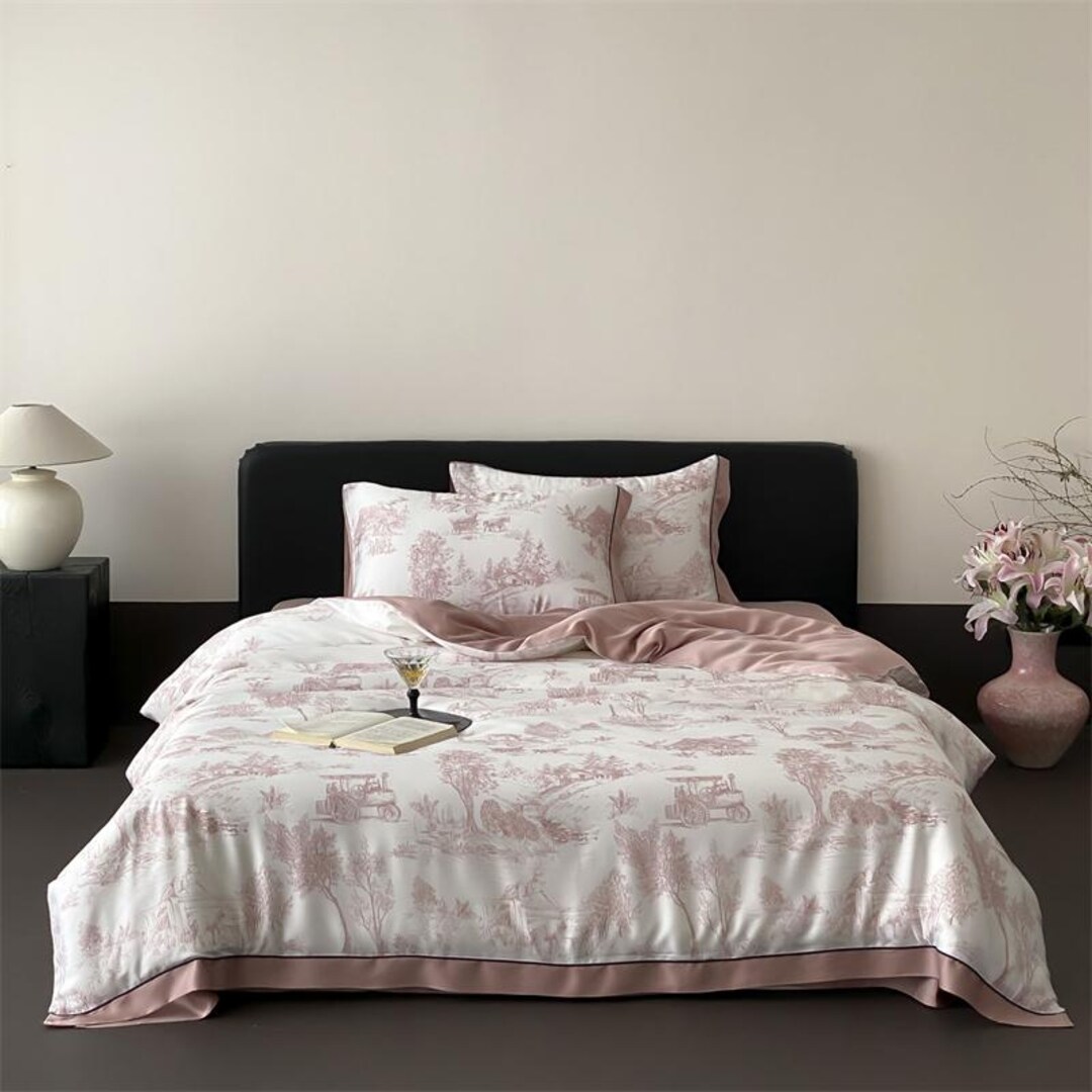 Luxury Organic Bamboo Printing Cottagecore Bedding Set 100% Cotton ...