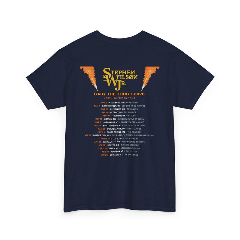 Stephen Wilson Jr PNG: Gary the Torch 2026 North American Tour T-shirt ...