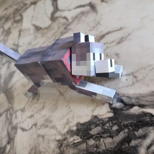 Poseable Ashen Wolf Papercraft – With Tutorial Video– Minecraft Digital ...