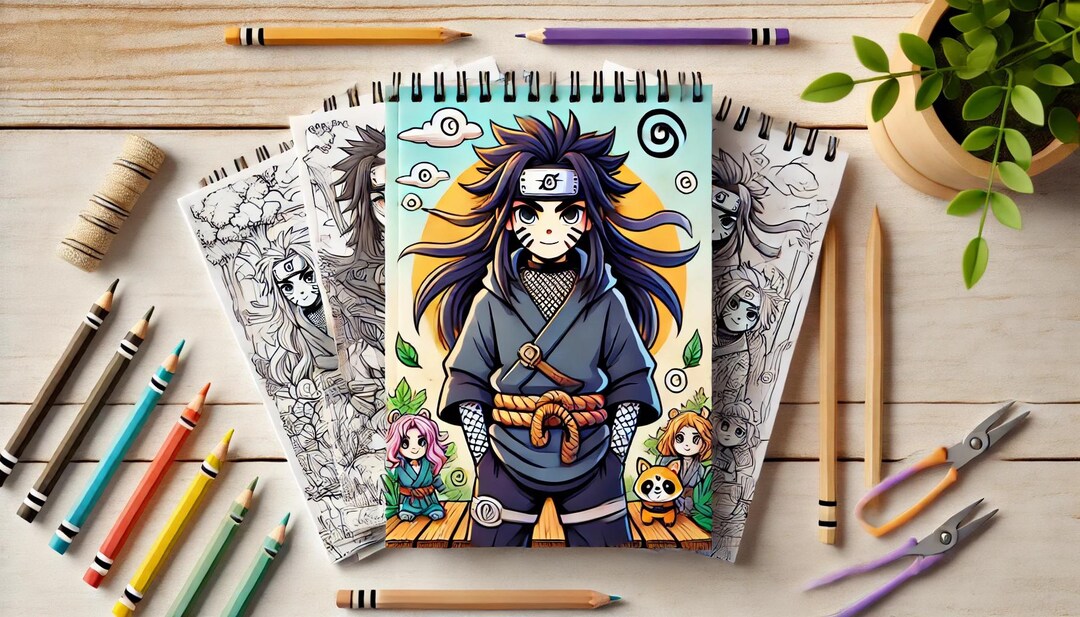 Personalized Ninja Coloring Book | Naruto-inspired | Custom Jutsu, Face ...