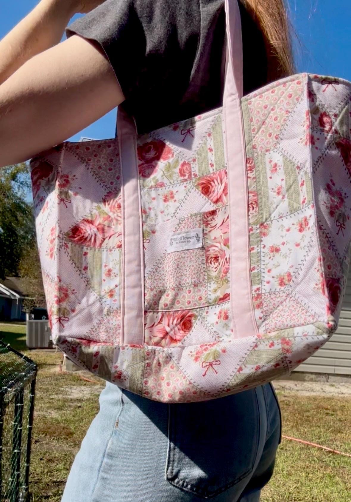 Ellie Tote Bag — Handmade Patchwork Tote - Etsy