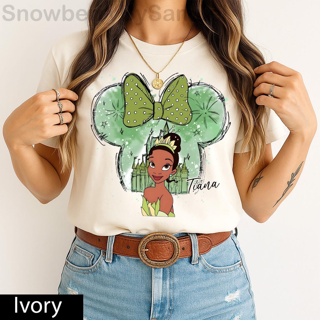 Watercolor Princess Tiana Shirt, Fairytale Castle Tee, Magical Girl ...