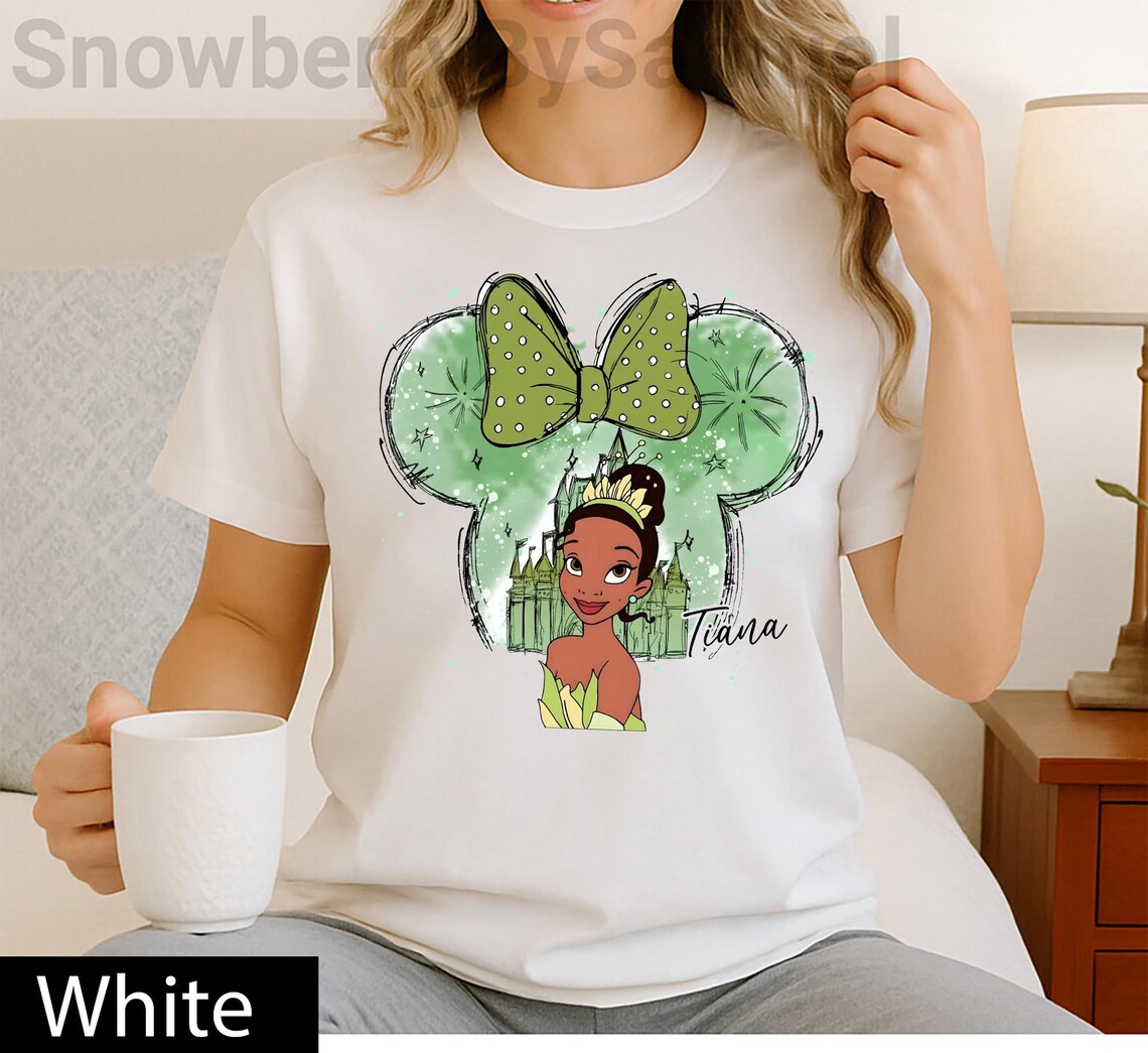 Watercolor Princess Tiana Shirt, Fairytale Castle Tee, Magical Girl ...