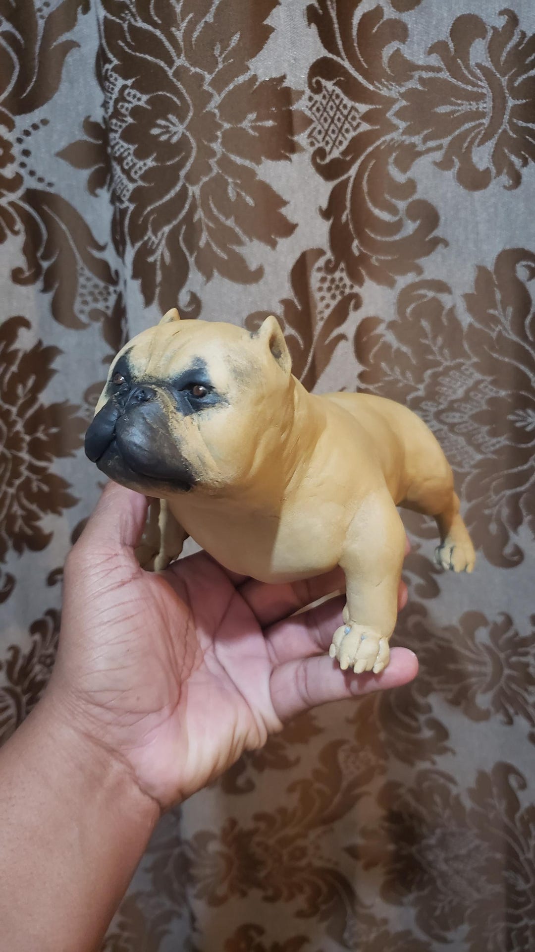 Handmade American Bully Sculpture | Custom Dog Statue | Personalized ...