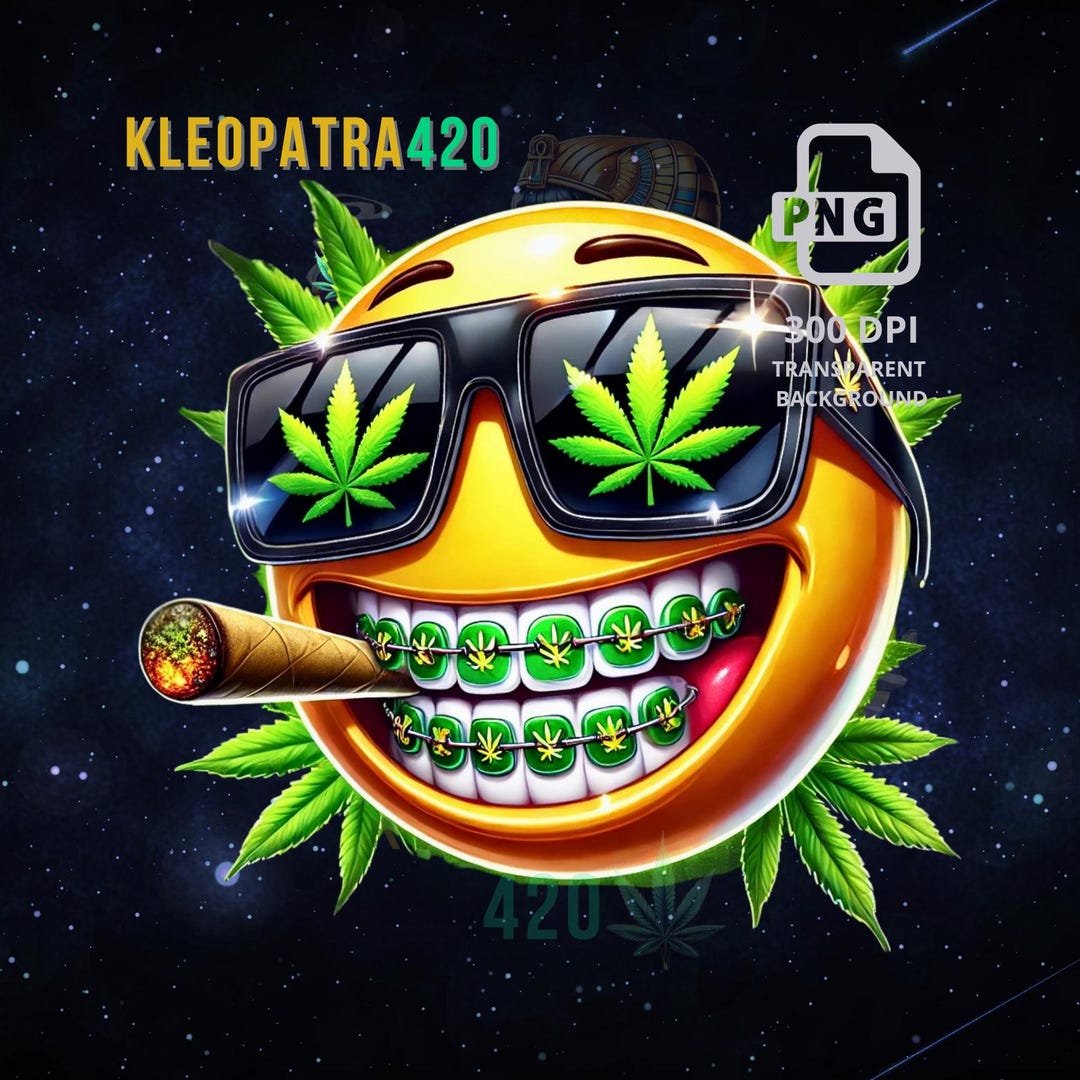 Urban Smiley Face Stoner PNG 420 Design | Urban Trap Weed Smile Design ...
