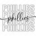 Phillies Wavy Svg, Phillies Mascot Svg, Stacked Wave Font Svg, School ...