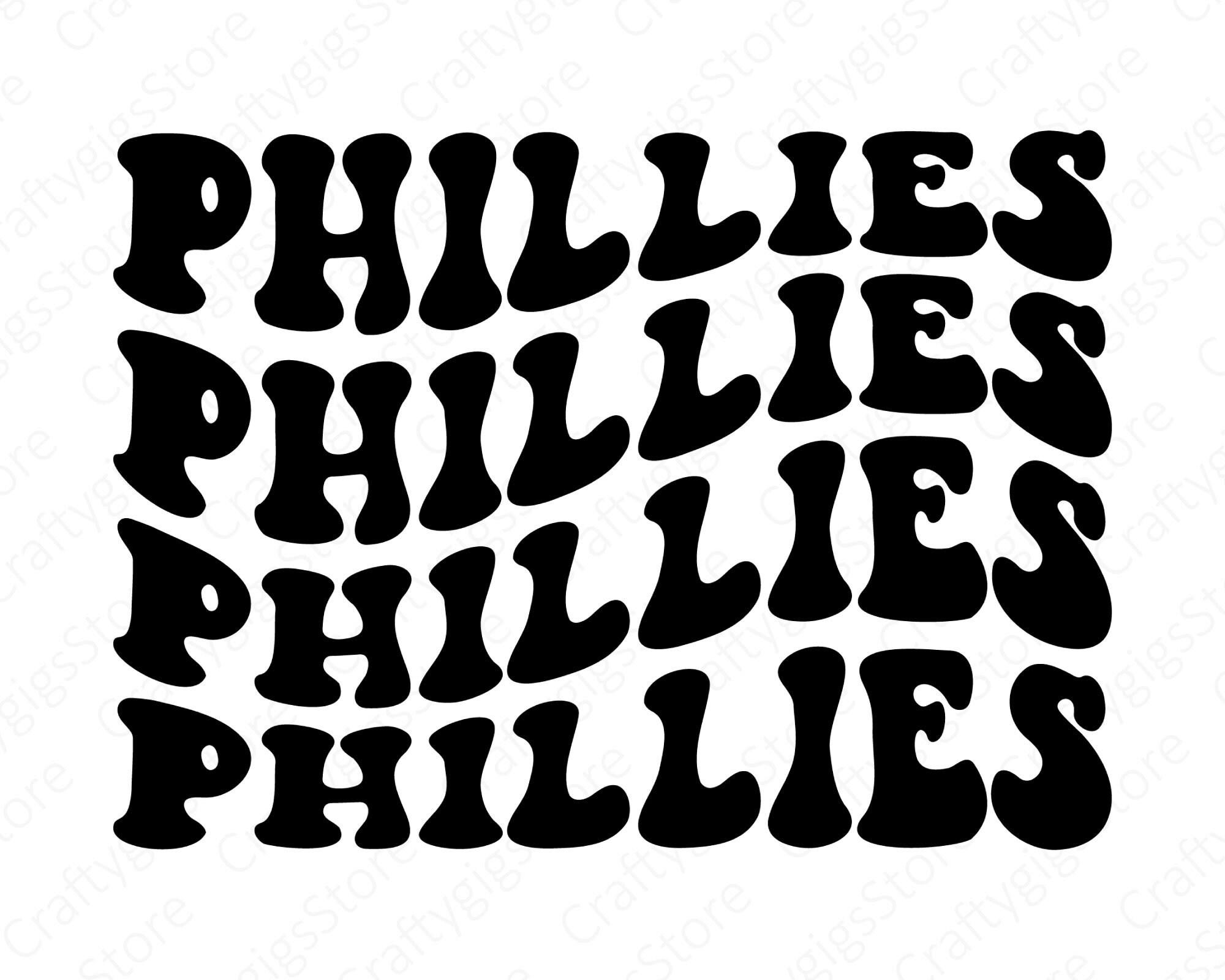 Phillies Wavy Svg, Phillies Mascot Svg, Stacked Wave Font Svg, School ...