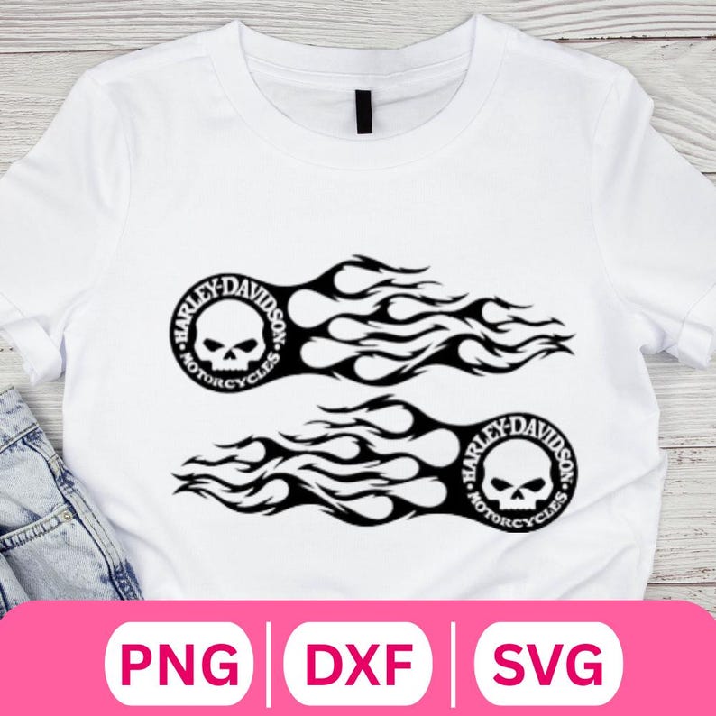 Motorcycle SVG PNG DXF | Biker Logo Cut File | Harley Inspired Design ...