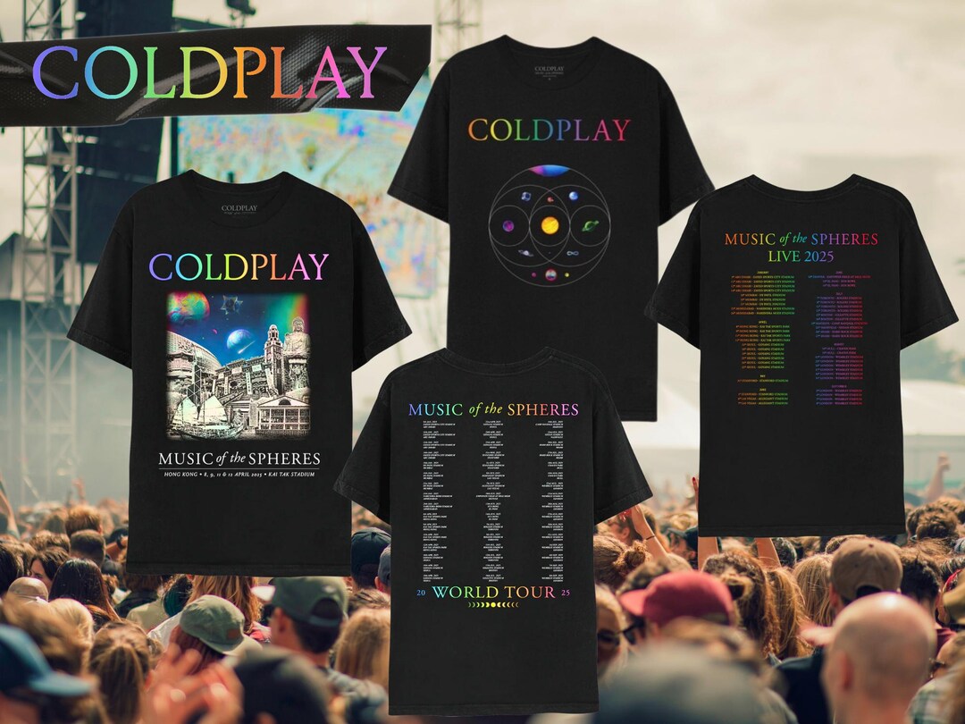 Coldplay Music Spheres Tour T-shirt | Unisex Moonlight Graphic Tee ...