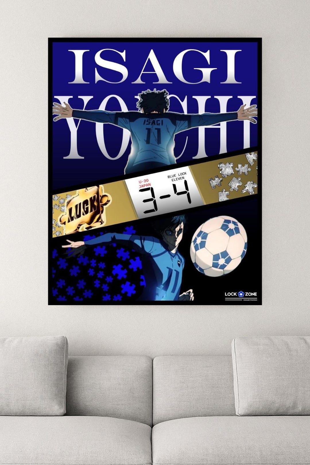 Isagi Yoichi Wall Art | Blue Lock Season 2 Winning Goal Against Japan ...