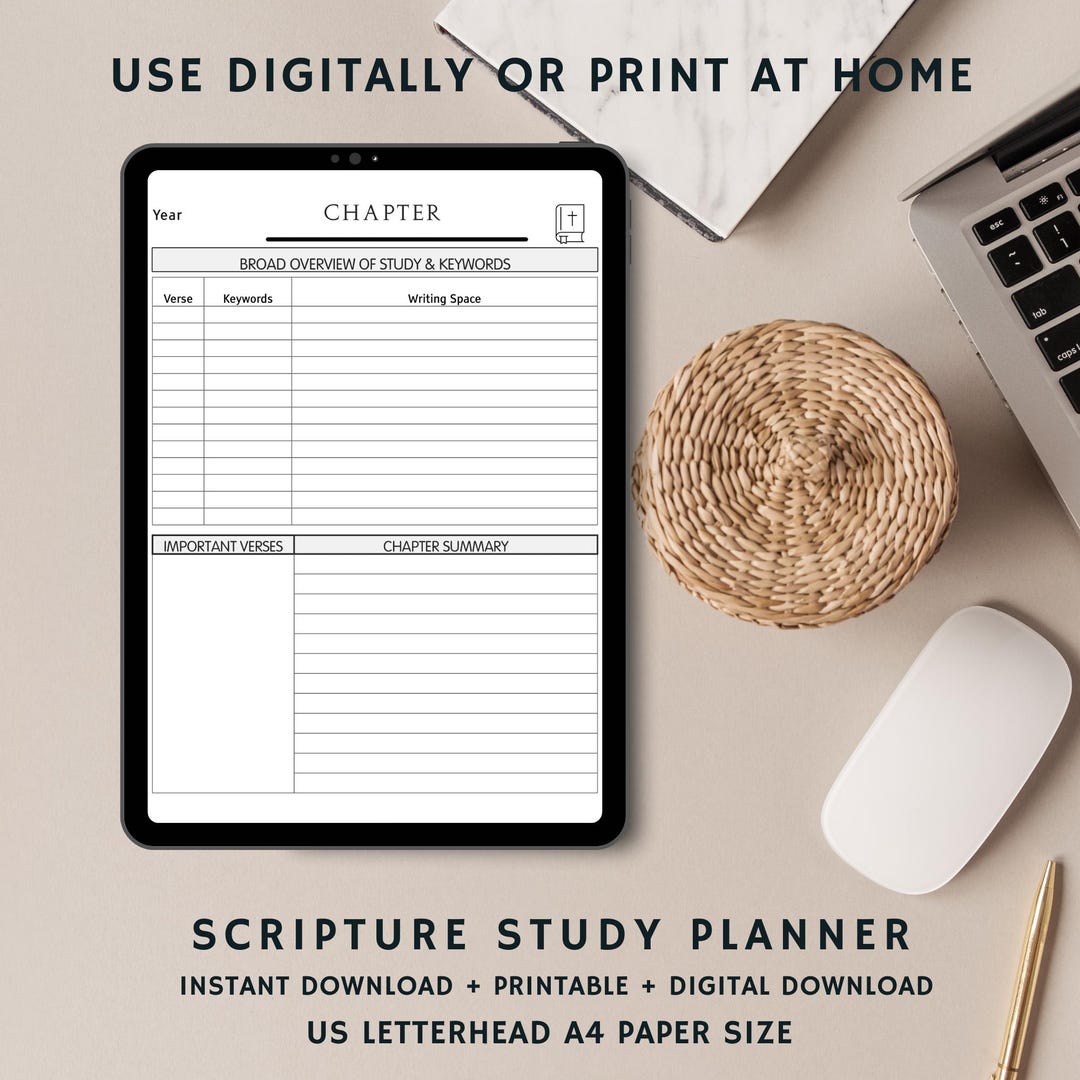 Printable Scripture Study Journal Template Bible Study Reflection ...
