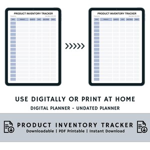Printable Product Inventory Tracker, Inventory Log, Product Inventory ...
