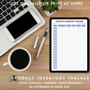 Printable Product Inventory Tracker, Inventory Log, Product Inventory ...
