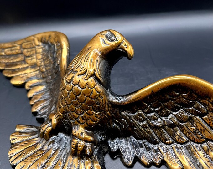 Flying Eagle Cast Metal Wall Decor – 20” Long X 6” High – Painted ...