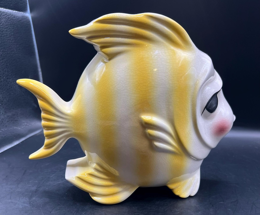 RARE Vintage Big Tropical Fish Collectible Gilner Calif Pottery Wall ...