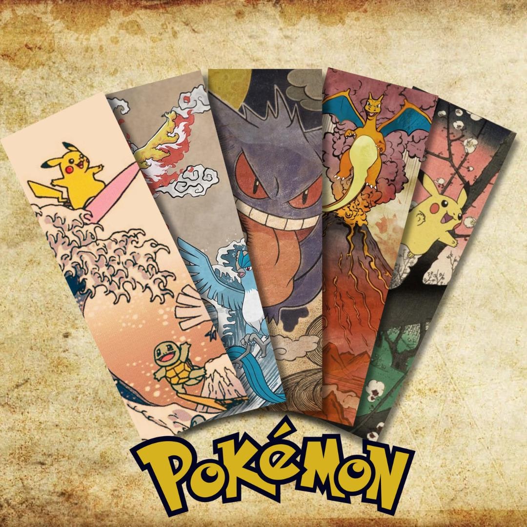 Printable Bookmarks Pokémon Printable Bookmarks - 5 Digital Download ...