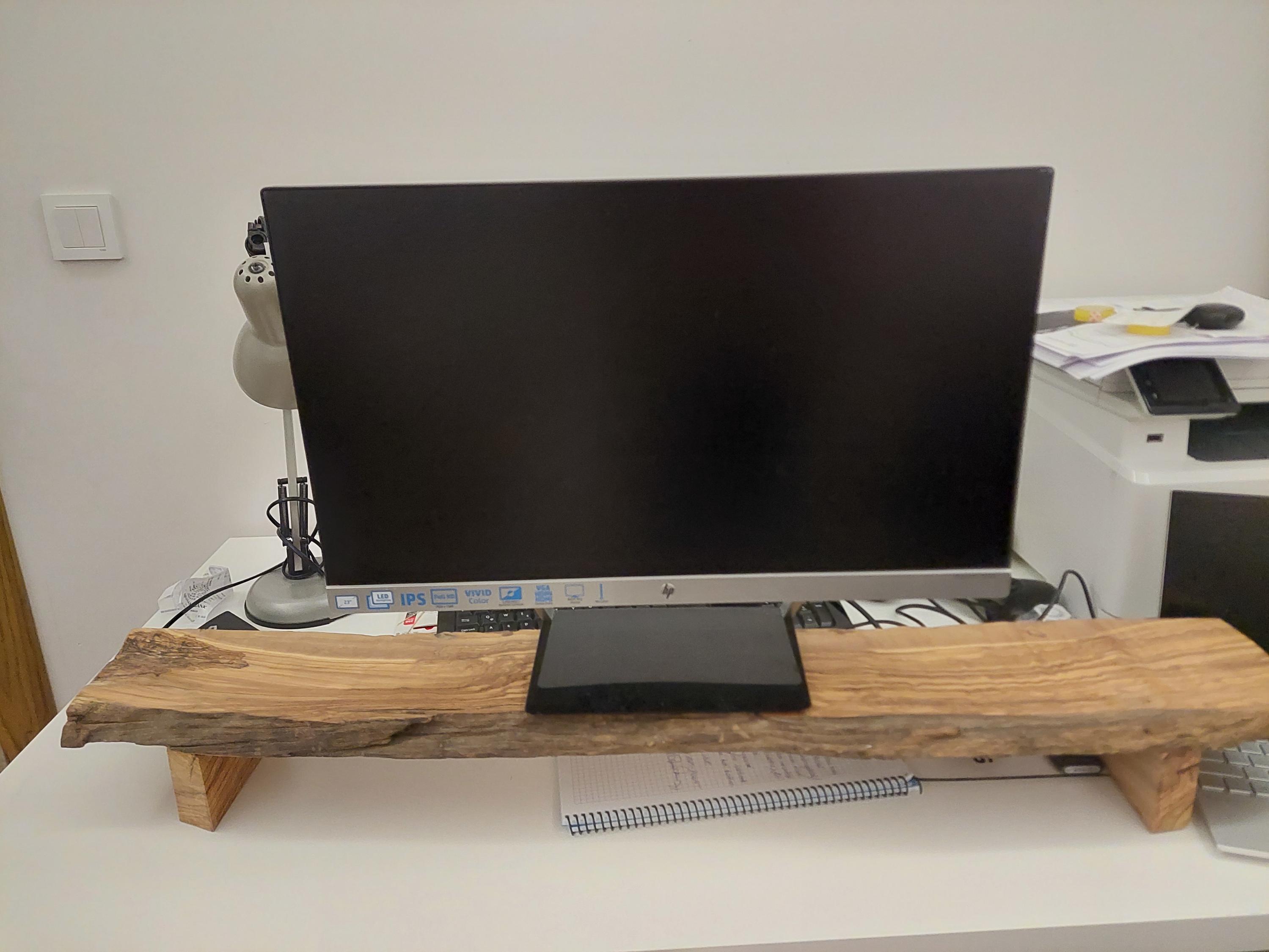 Live Edge Monitor Stand With Options - Etsy