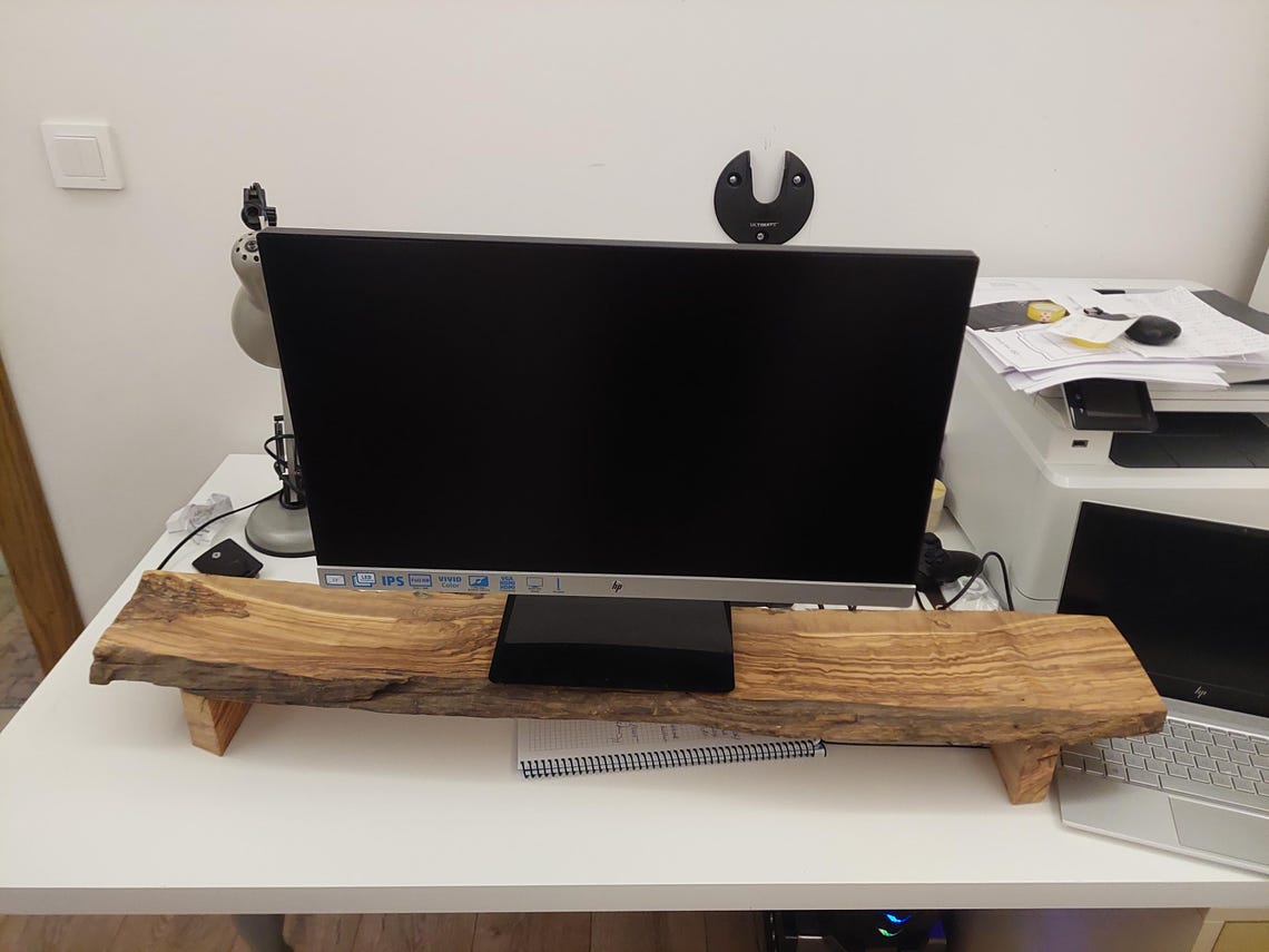 Live Edge Monitor Stand With Options - Etsy