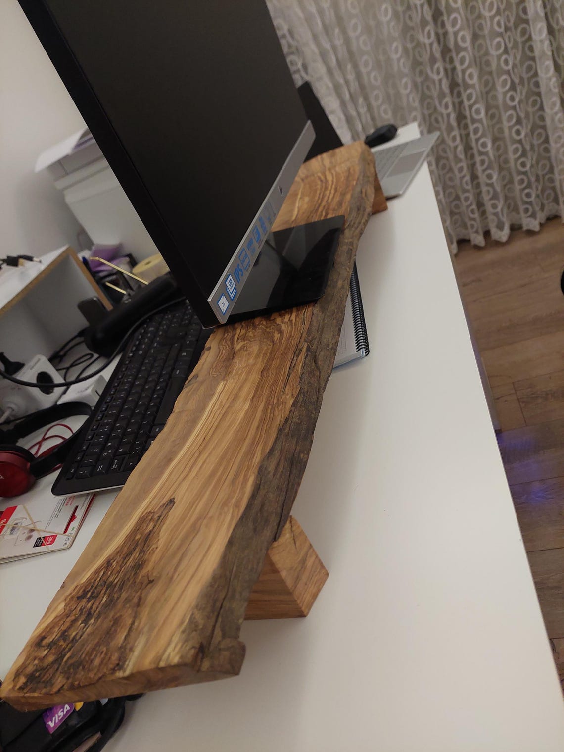 Live Edge Monitor Stand With Options - Etsy