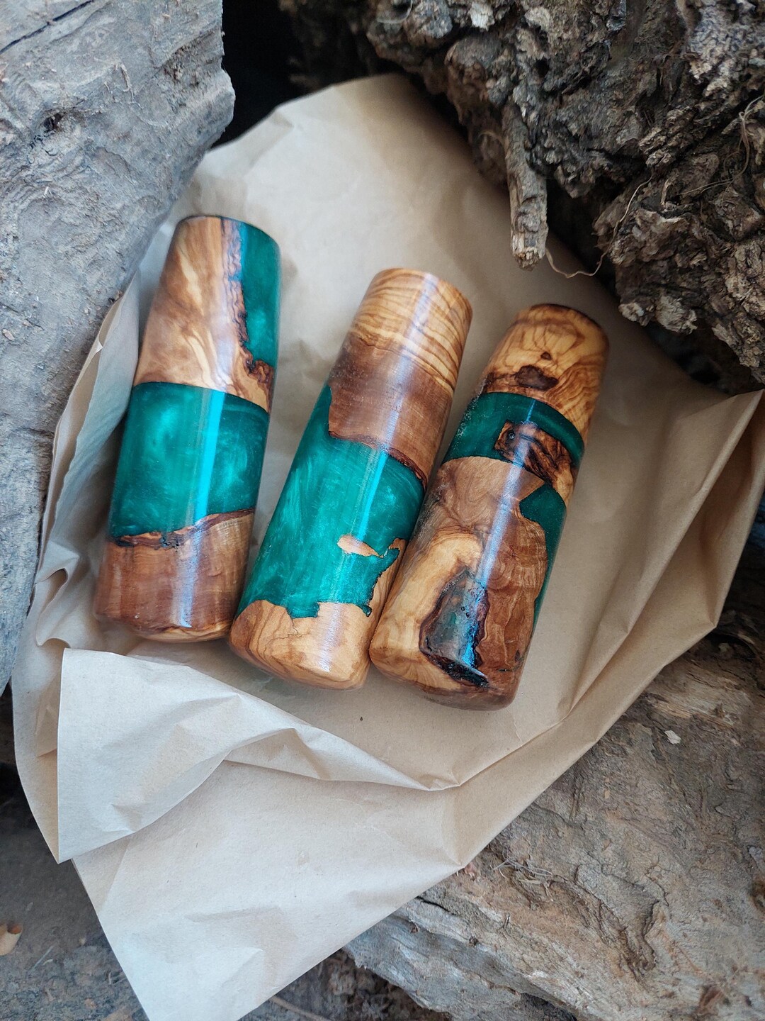 4" Wood Beer Tap Handle With Epoxy , Unique Handle, Olive Beer Tap ...