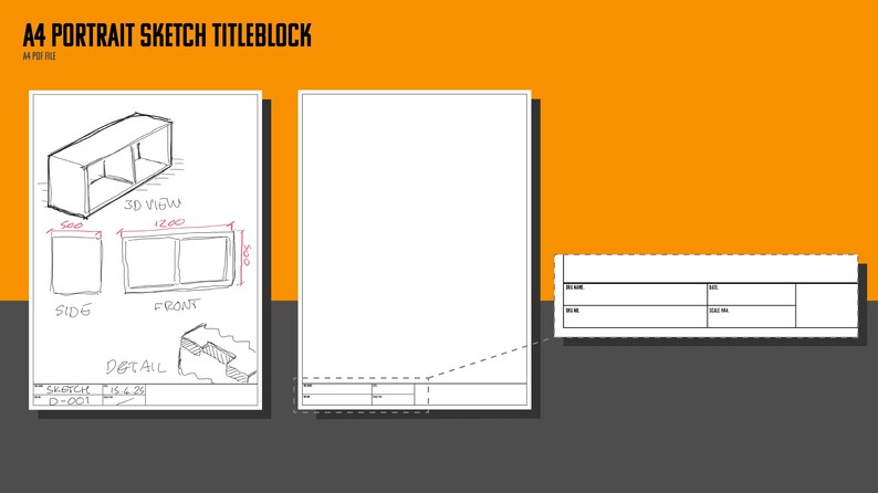 A4 Drawing & Sketch Title Block - Etsy