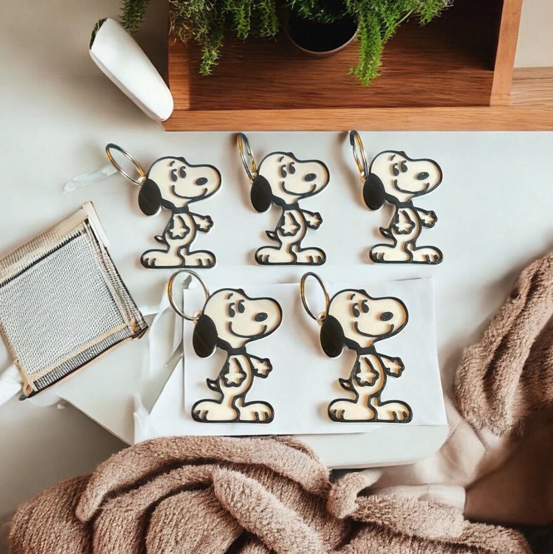 Snoopy 3D Printed Keychains Set of 5 – Fun & Unique Gift! - Etsy