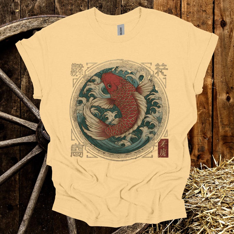 Vintage Koi Fish T-shirt | Retro Japanese Carp Illustration - Etsy