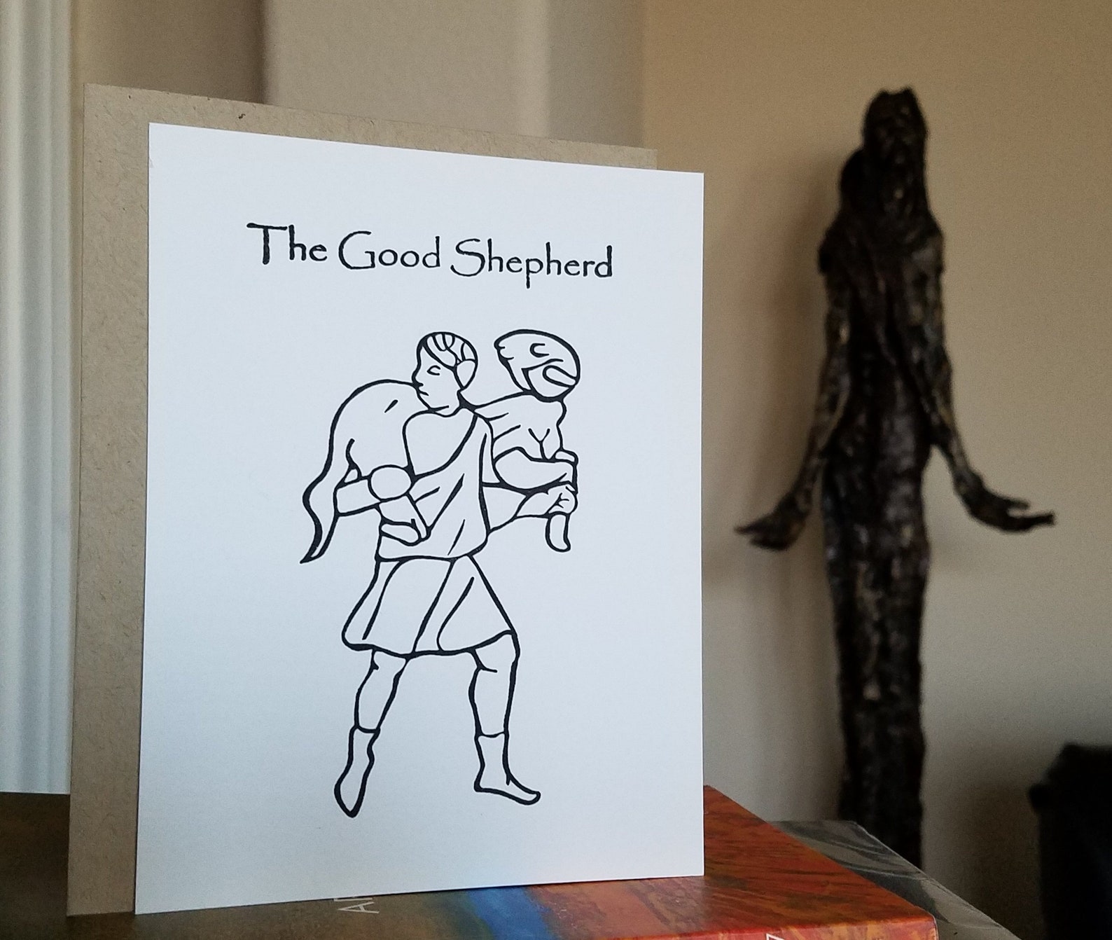 Letterpress - the Good Shepherd - Early Christian Symbol - Etsy