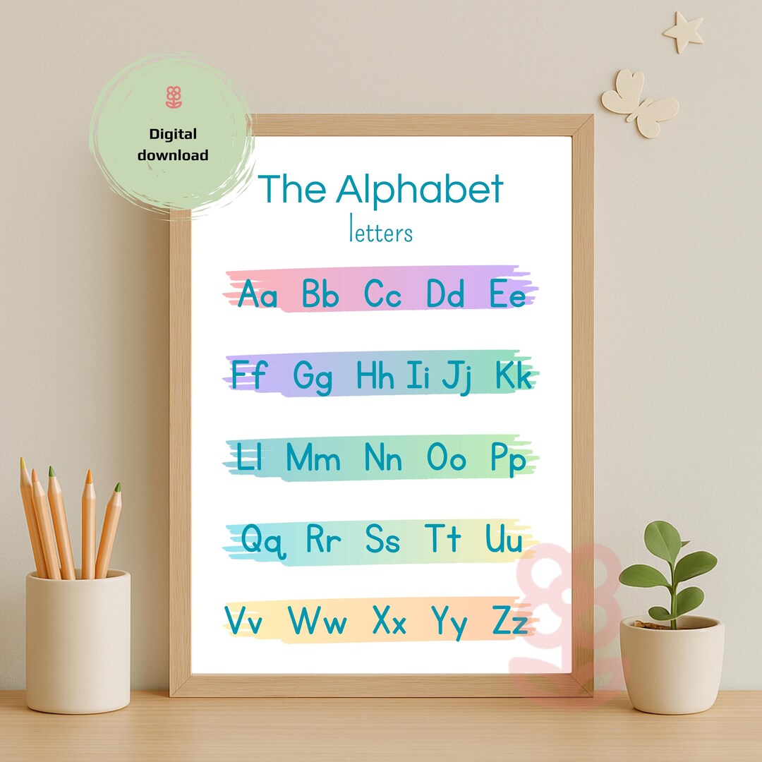 Printable Poster – Letters of the Alphabet in French and English ...