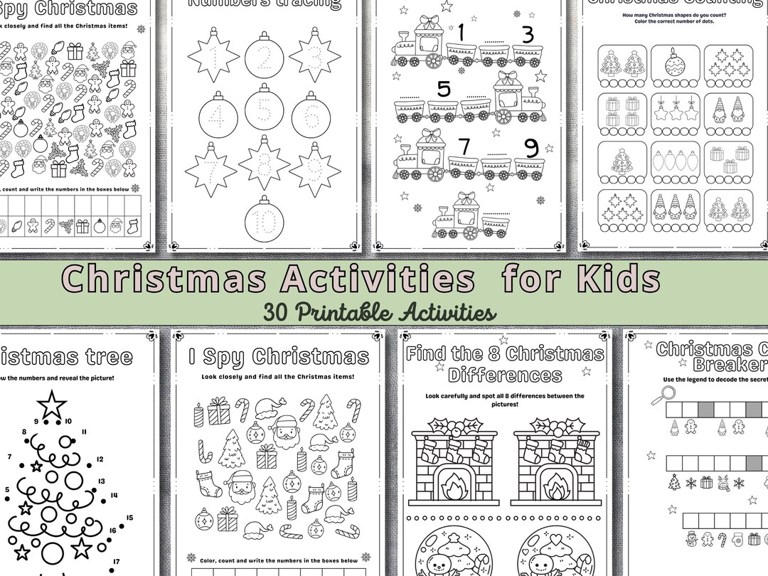 Christmas Activities for Kids Printable Christmas Worksheets Letter to ...