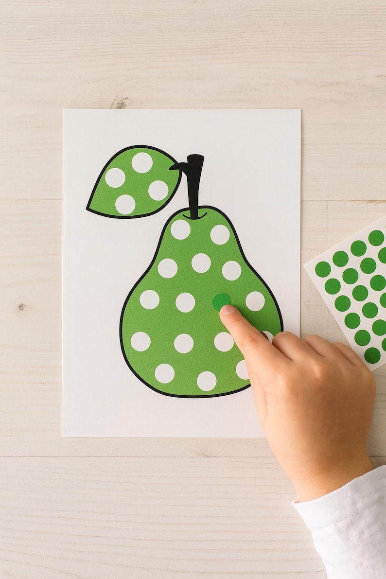 Do A Dot Activity Printable – Polka Dot Fruits Worksheet – Fine Motor ...