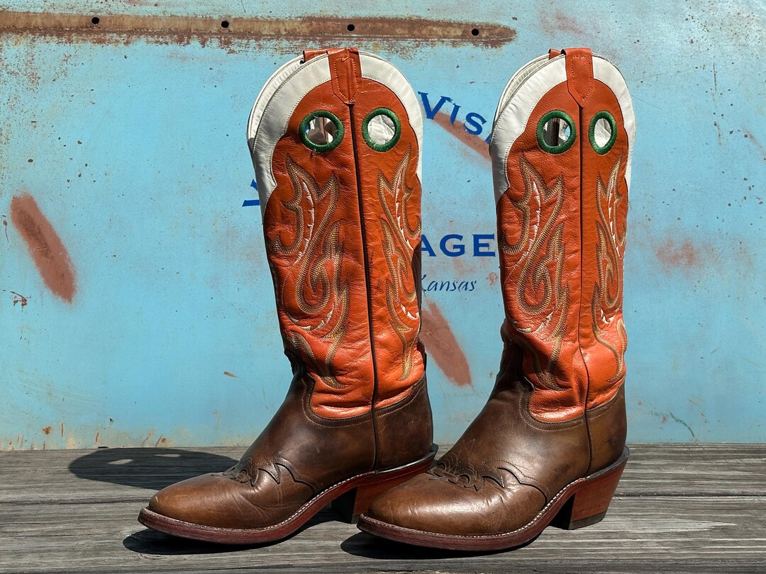 Men’s Handmade Tall Top Buckaroo Cowboy Boots - Etsy