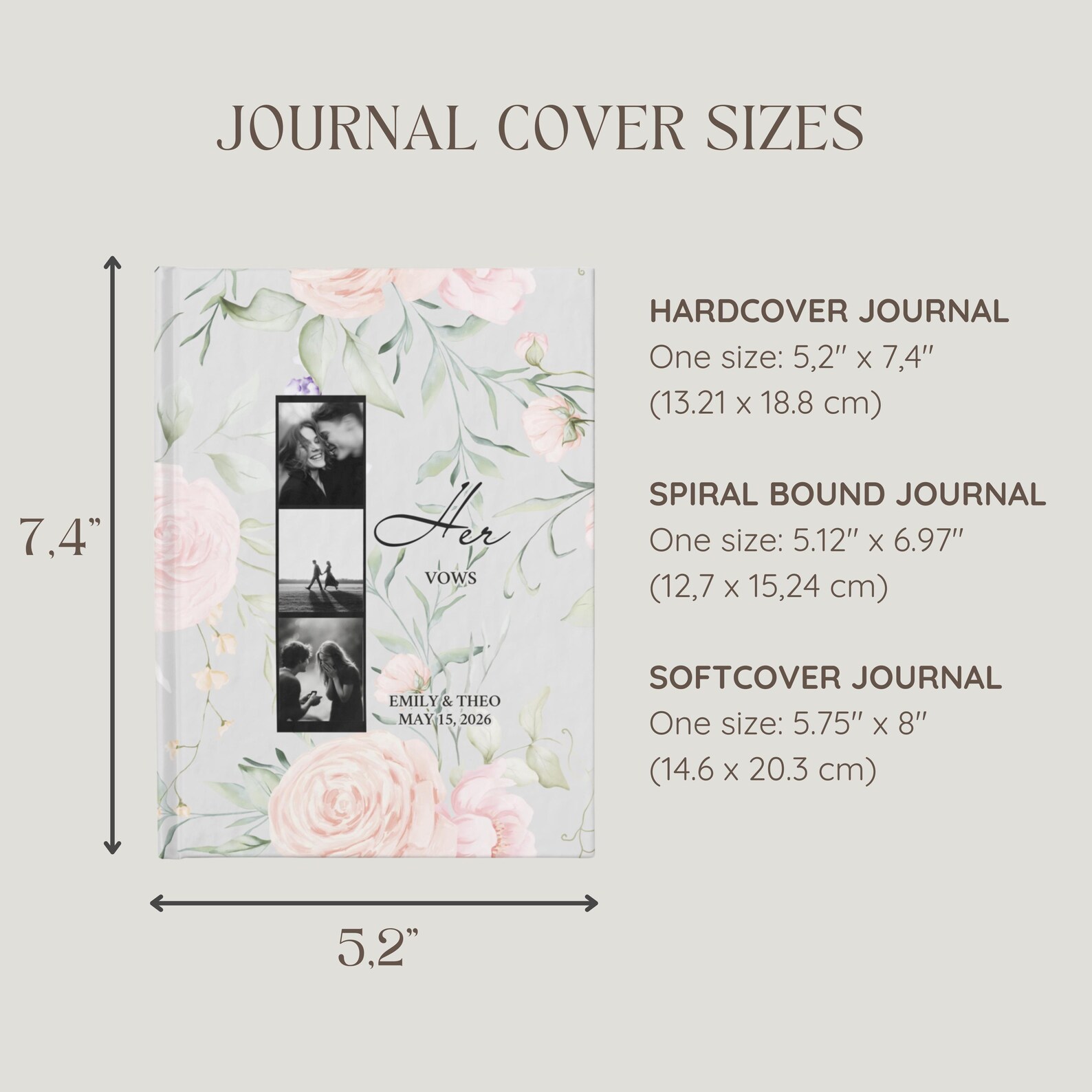 Personalized Vow Books for Bride and Groom, Timeless Wedding Keepsake ...