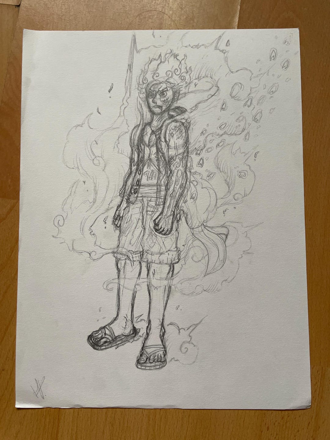 Luffy Gear 5 Sketch - Etsy