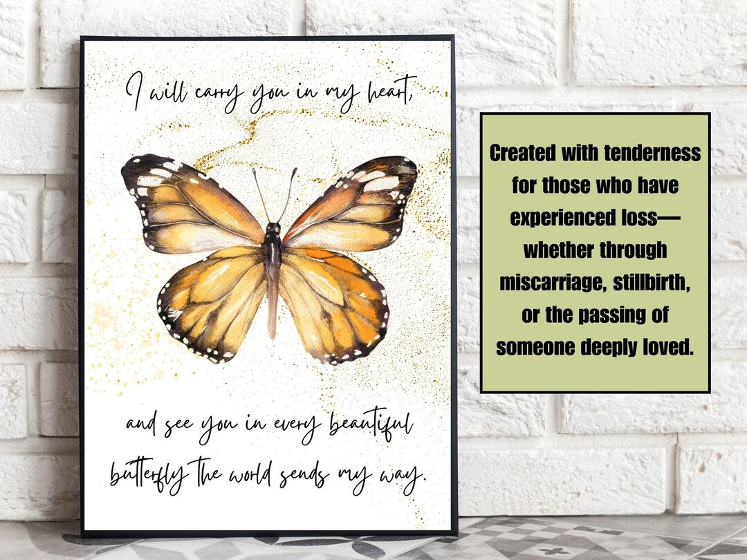 Monarch Butterfly Memorial Digital Download | Pregnancy Loss Gift ...