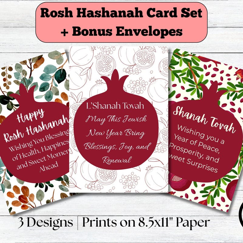 Rosh Hashanah Cards - Etsy