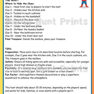 Superhero Treasure Hunt Game - Etsy