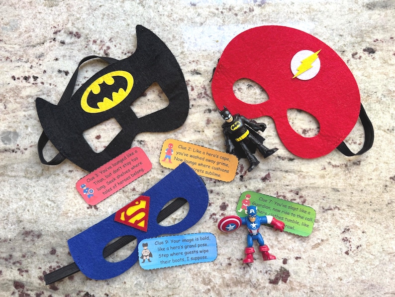 Superhero Treasure Hunt Game - Etsy