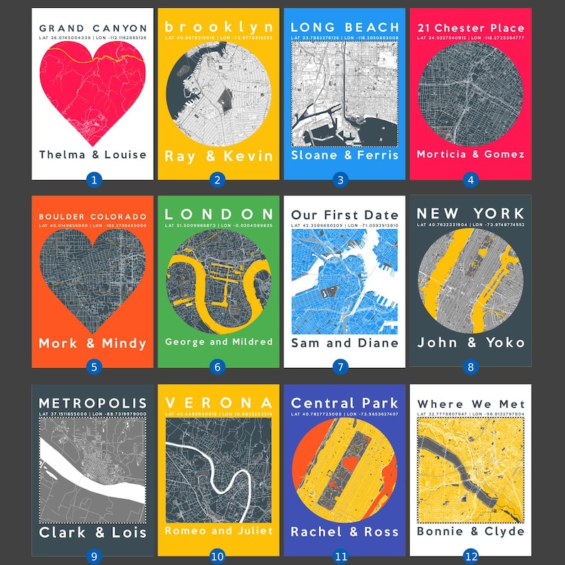 Personalised Where We Met Map - Digital File for Valentines Anniversary ...
