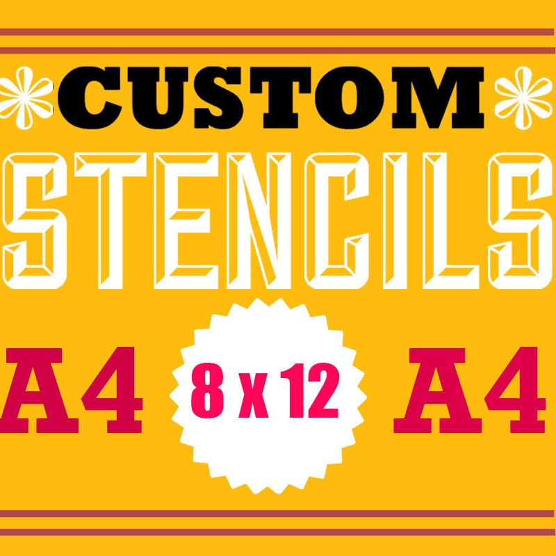Custom Stencils 12 Inch - Etsy UK