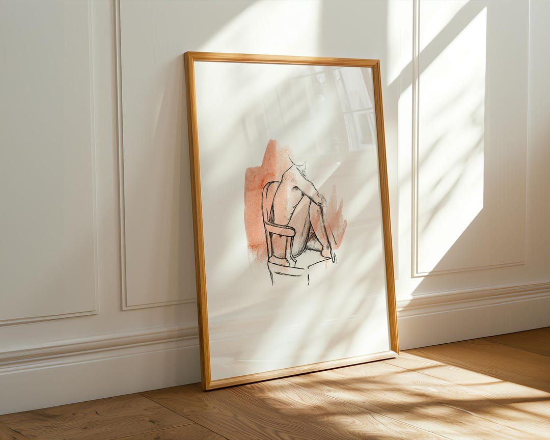 Minimalist Figure Drawing – Female Body Line Art, Watercolor Sketch ...