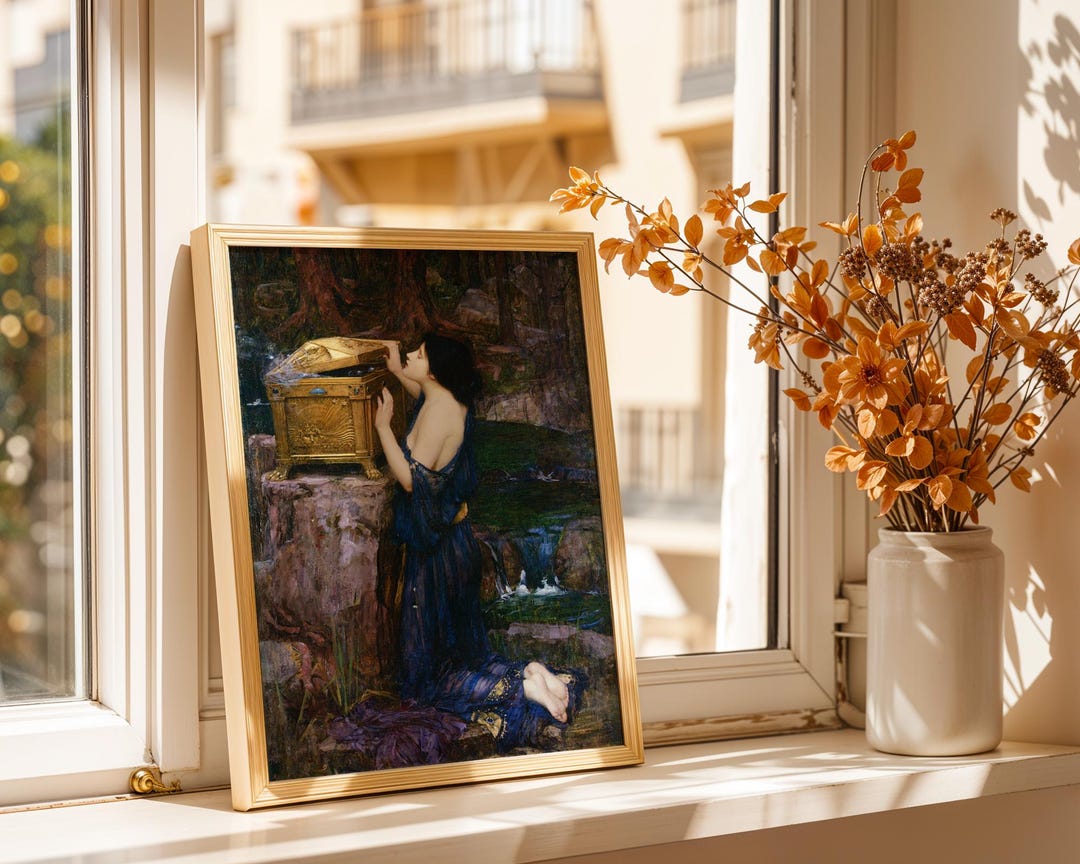 Pandora - John William Waterhouse - Pandoras Box - Art Print - Pre ...