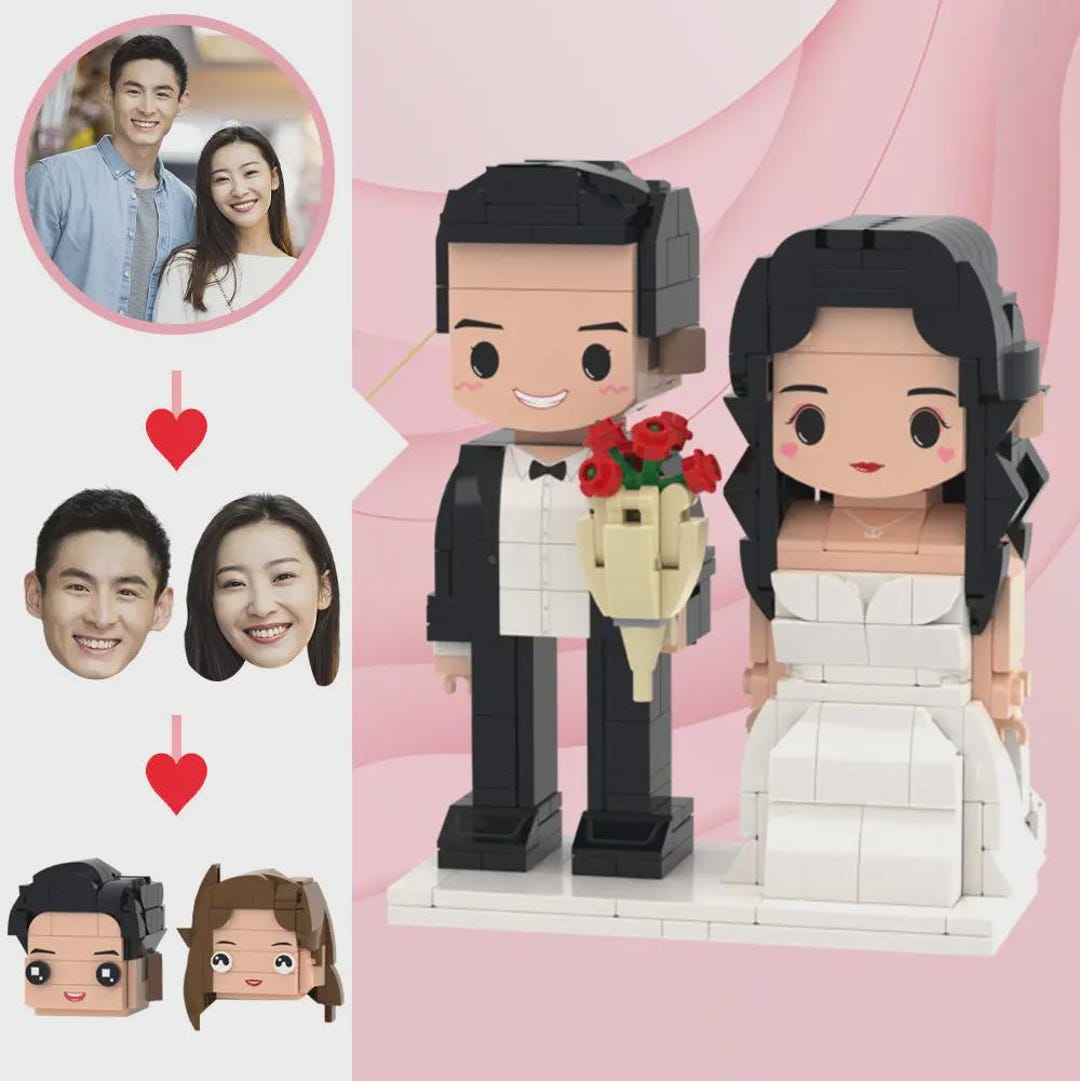 Custom Couple Brick Figure: Personalized Wedding Keepsake - Etsy