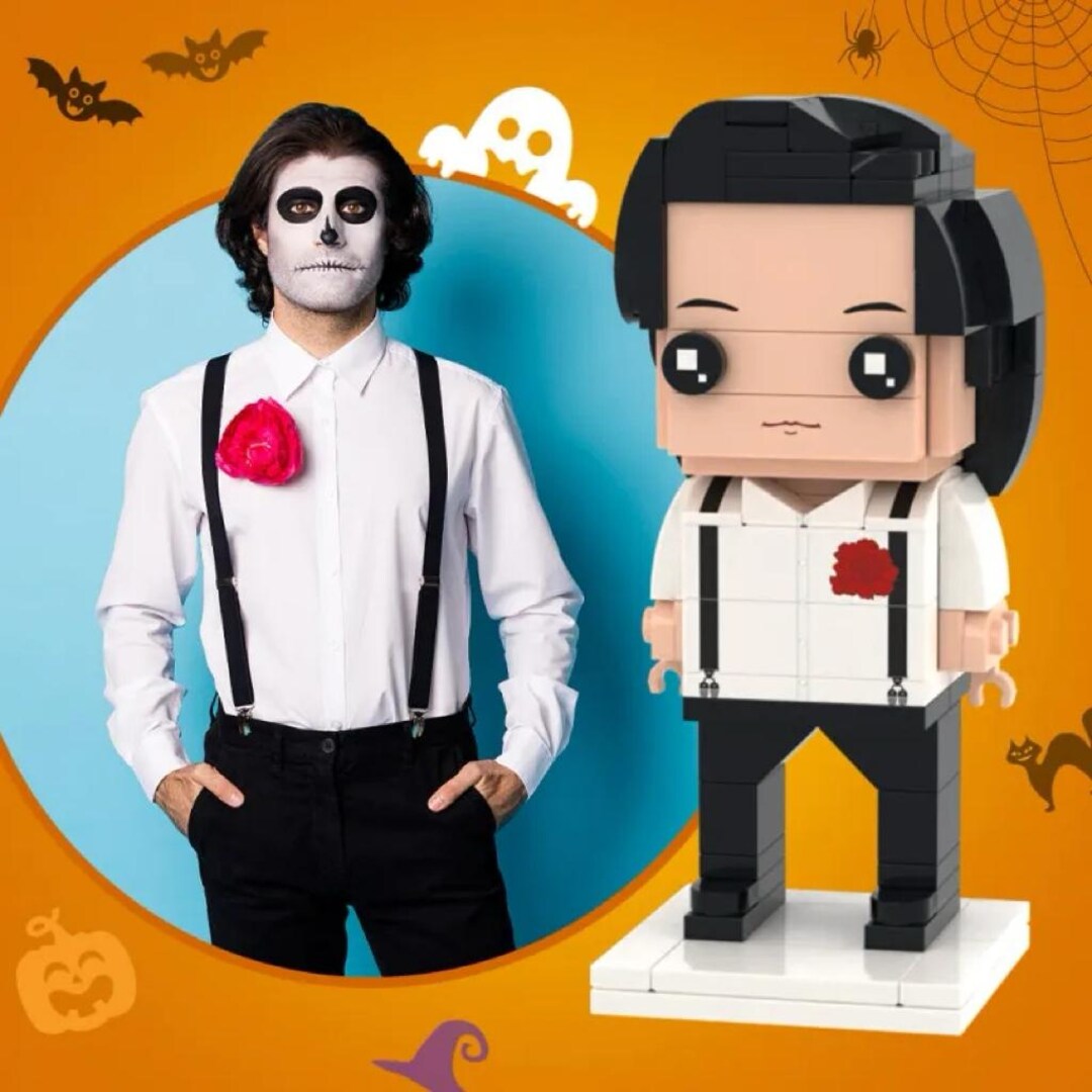 Custom Full-body Brick Figure – Personalized 1 Person Skeleton Clown ...
