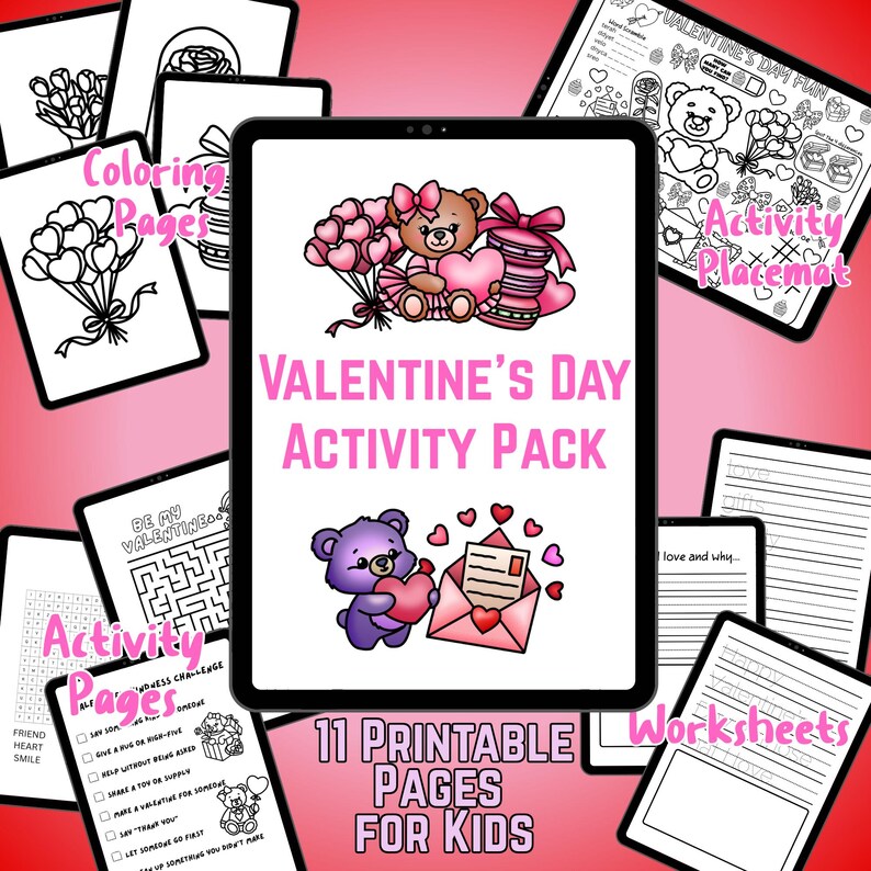 Valentine’s Day Activity Pack for Kids | Fun Printable Worksheets ...