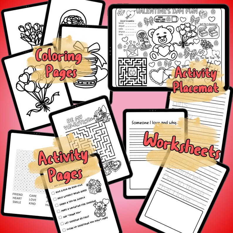 Valentine’s Day Activity Pack for Kids | Fun Printable Worksheets ...