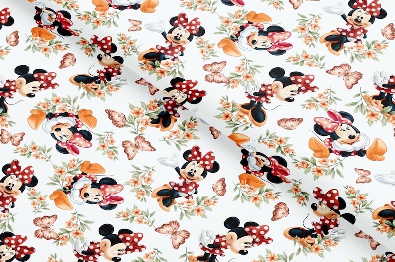 Mickey Mouse and the Butterfly Faux Leather Sheets,11.8”x7.8"/19"x51 ...