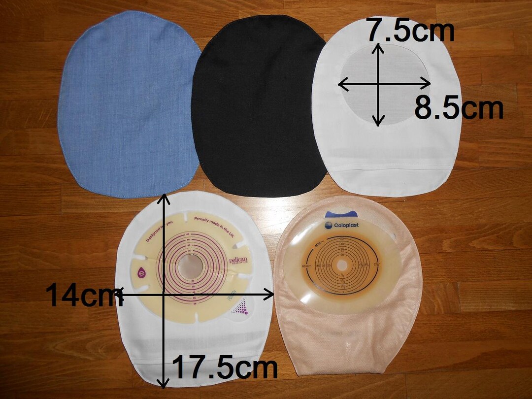 NEW Stoma Pouch Bag MINI Cover Ileostomy Colostomy Urostomy Cotton-rich ...