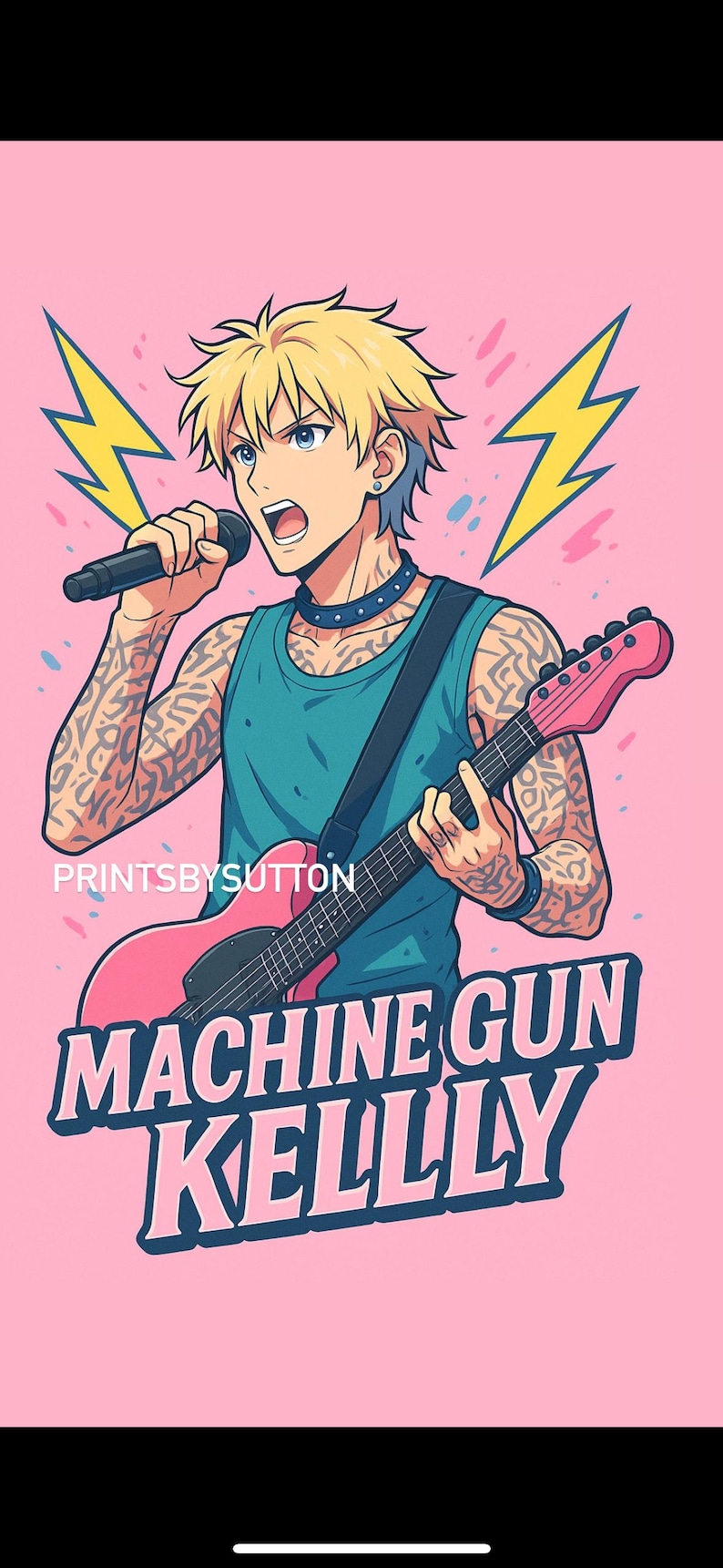 Anime Machine Gun Kelly Wall Art - Etsy