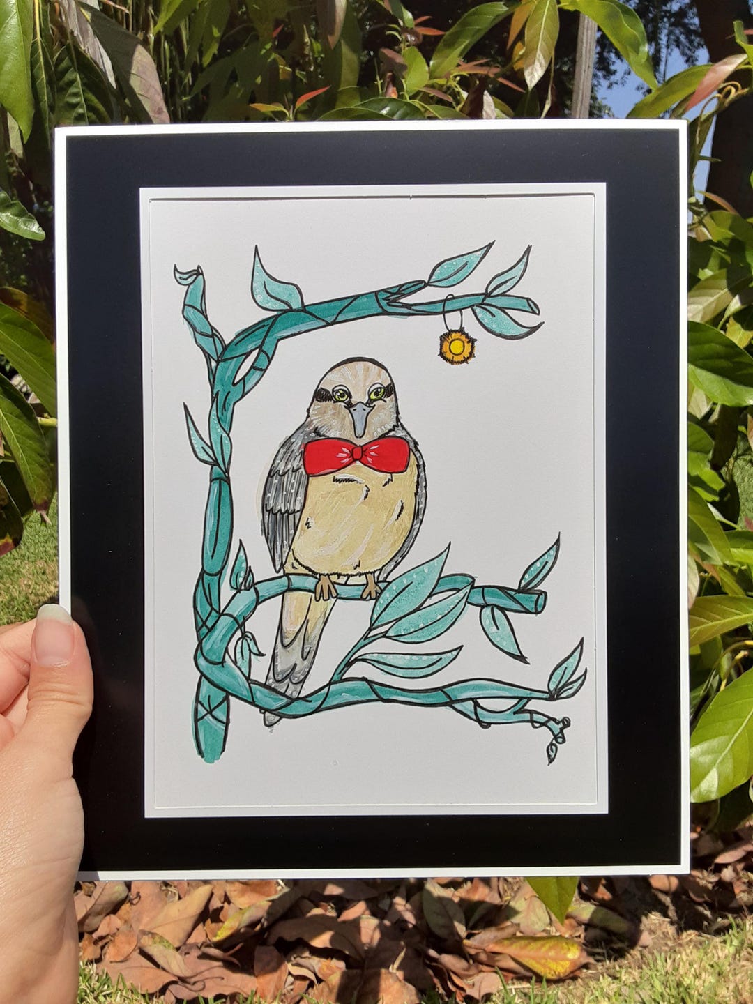 Mockingbird Art Print: Acrylic & Watercolor Bird Portrait (6x8 In) - Etsy